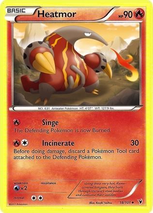 Heatmor - 18/101 - Pokemon enkeltkort på Pokemons.dk