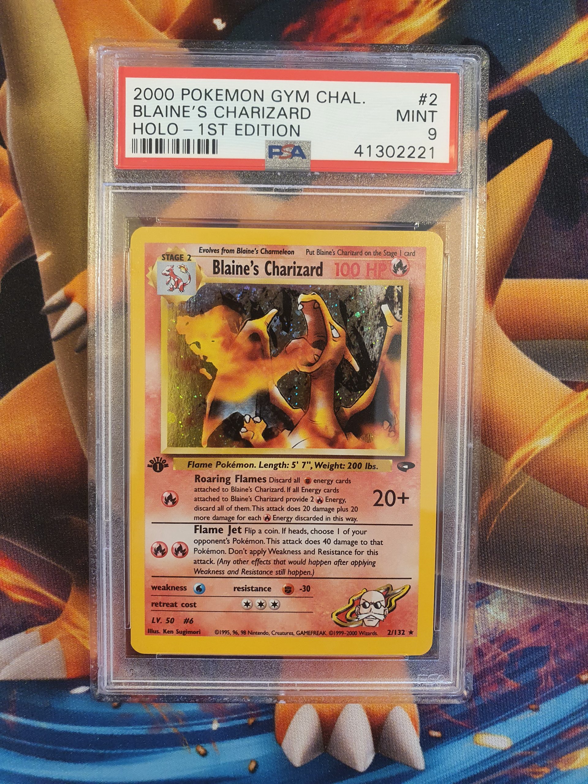 Blane´s Charizard PSA 9 - Gradede pokemon kort på Pokemons.dk