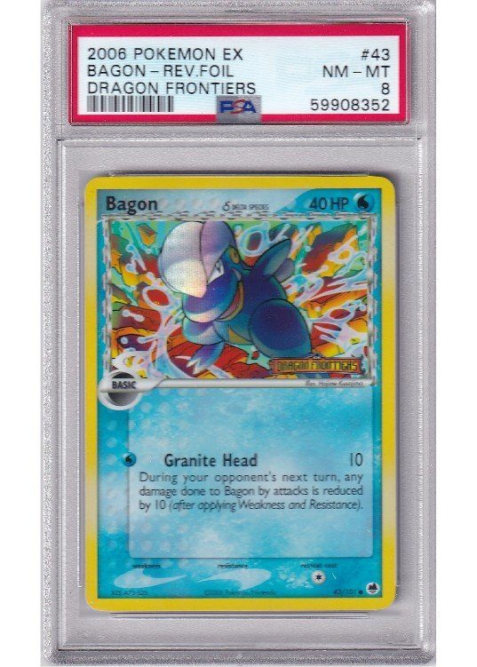 Bagon δ PSA 8 - Gradede pokemon kort på Pokemons.dk