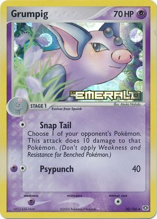 Grumpig - 30/106 - Reverse - Pokemon enkeltkort fra EX Emerald