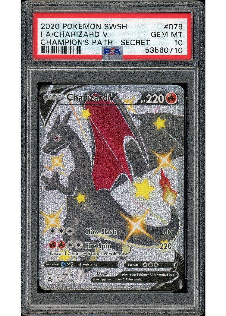 Charizard V PSA 10 - Gradede pokemon kort på Pokemons.dk