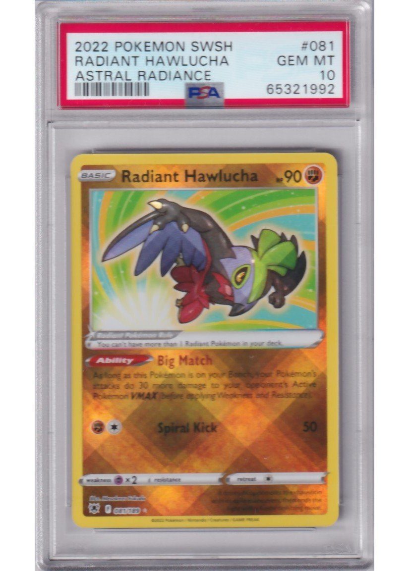 Radiant Hawlucha PSA 10 - Gradede pokemon kort på Pokemons.dk