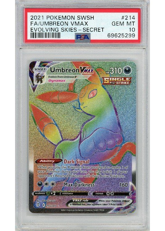 Umbreon VMAX PSA 10 - Gradede pokemon kort på Pokemons.dk