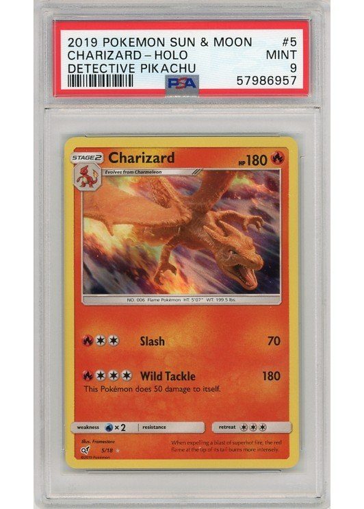 Charizard PSA 9 - Gradede pokemon kort på Pokemons.dk