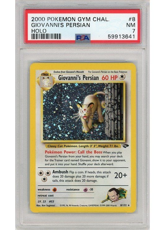 Giovanni's Persian PSA 7 - Gradede pokemon kort på Pokemons.dk