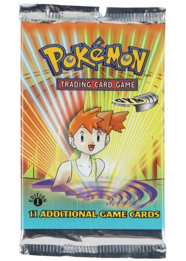 Gym Heroes 1st Edition Booster Pack - Misty pack art