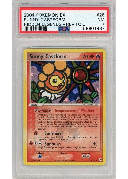 Sunny Castform PSA 7 - Gradede pokemon kort på Pokemons.dk