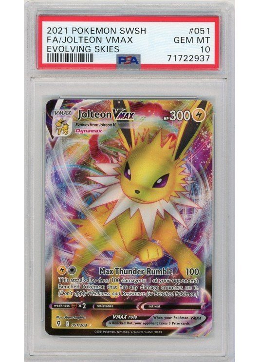 Jolteon VMAX PSA 10 - Gradede pokemon kort på Pokemons.dk