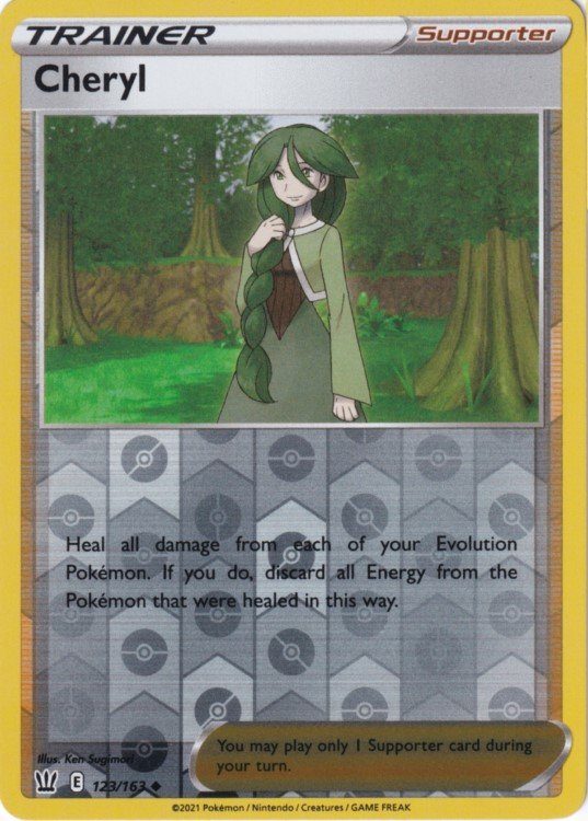 Cheryl 123/163 Reverse - Pokemon enkeltkort fra SWSH Battle Styles