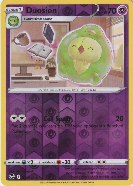 Duosion 77/195 Reverse - Pokemon enkeltkort fra SWSH Silver Tempest
