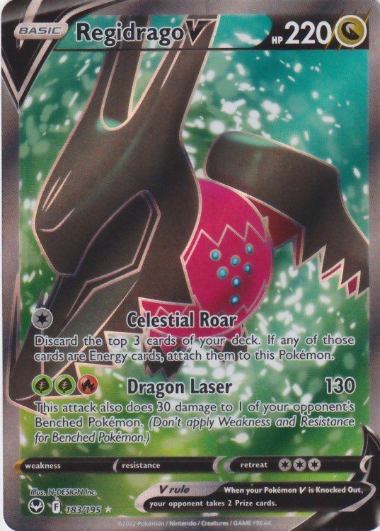 Regidrago V 183/195 - Pokemon enkeltkort fra SWSH Silver Tempest