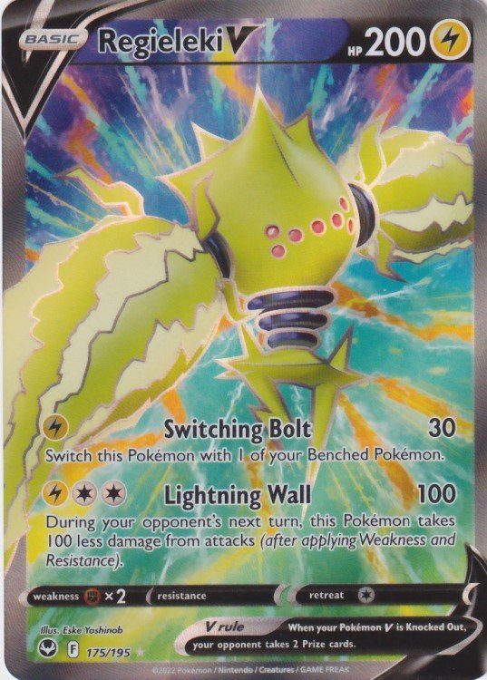 Regieleki V 175/195 - Pokemon enkeltkort fra SWSH Silver Tempest