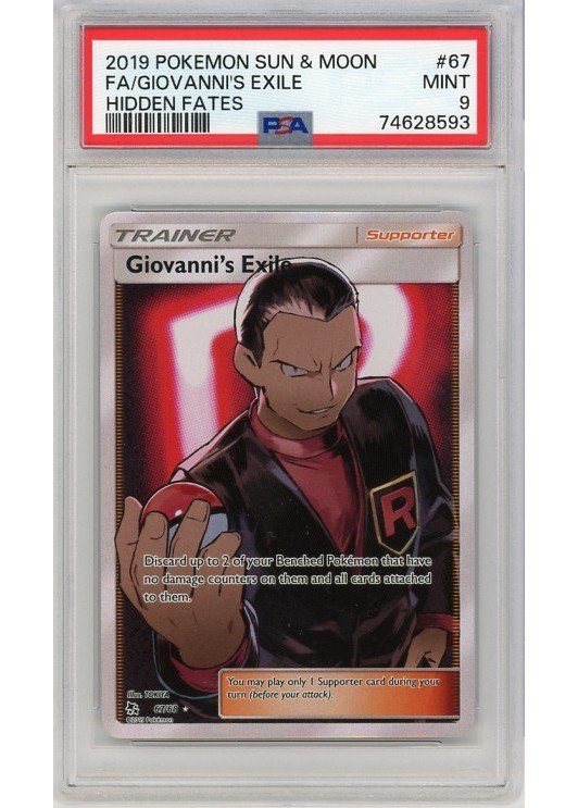 Giovanni´s Exile PSA 9 - Gradede pokemon kort på Pokemons.dk