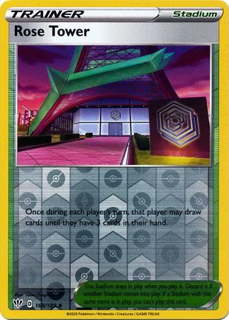 Rose Tower 169/189 Reverse - Pokemon enkeltkort fra SWSH Darkness Ablaze