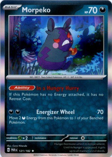 Morpeko 121/182 (Holo) - Pokemon enkeltkort fra SV04 Paradox Rift