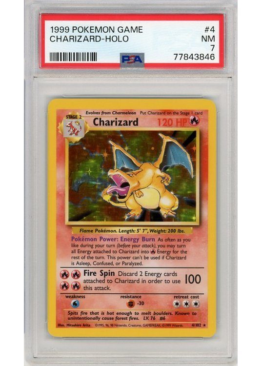 Charizard PSA 7 - Gradede pokemon kort på Pokemons.dk