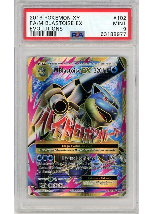 M Blastoise EX PSA 9 - Gradede pokemon kort på Pokemons.dk