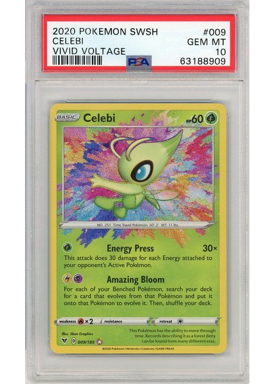 Celebi PSA 10 - Gradede pokemon kort på Pokemons.dk