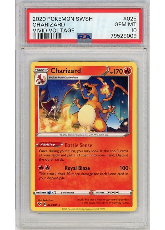 Charizard PSA 10 - Gradede pokemon kort på Pokemons.dk