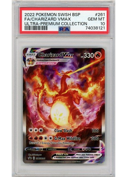 Charizard VMAX PSA 10 - Gradede pokemon kort på Pokemons.dk