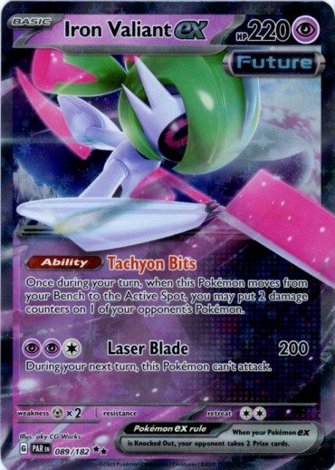 Iron Valiant ex 089/182 - Pokemon enkeltkort fra SV04 Paradox Rift