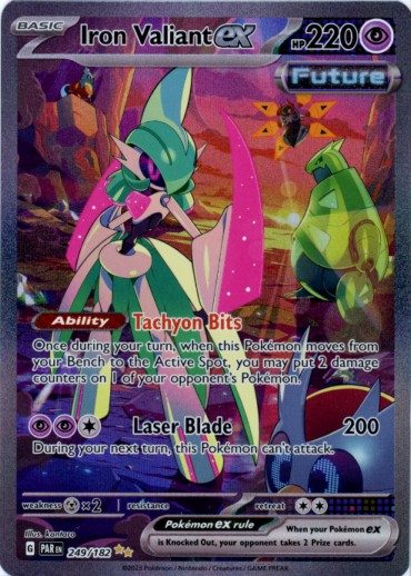 Iron Valiant ex 249/182 - Pokemon enkeltkort fra SV04 Paradox Rift