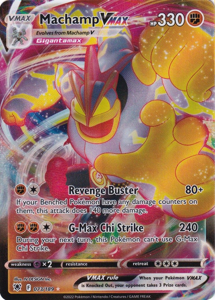 Machamp VMAX - 73/189 - Pokemon enkeltkort fra SWSH Astral Radiance
