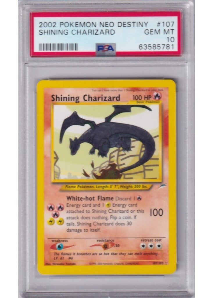 Shining Charizard PSA 10 - Gradede pokemon kort på Pokemons.dk