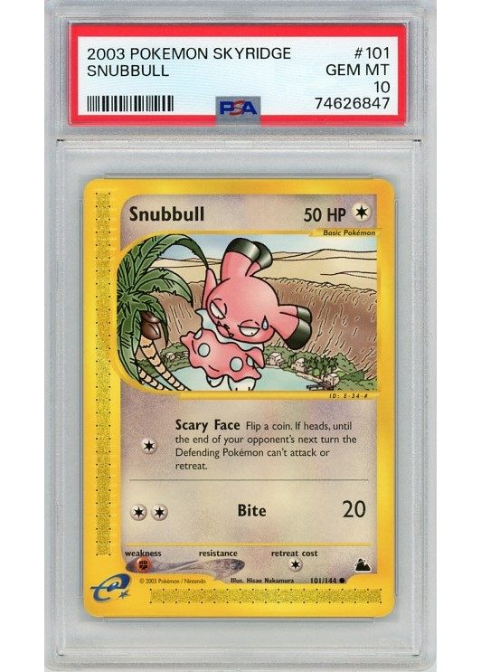 Snubbull PSA 10 - Gradede pokemon kort på Pokemons.dk