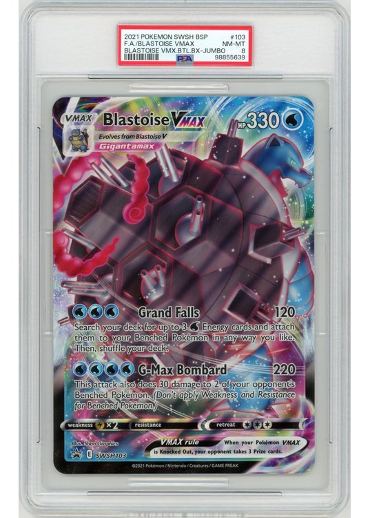 Blastoise VMAX PSA 8 - Gradede pokemon kort på Pokemons.dk