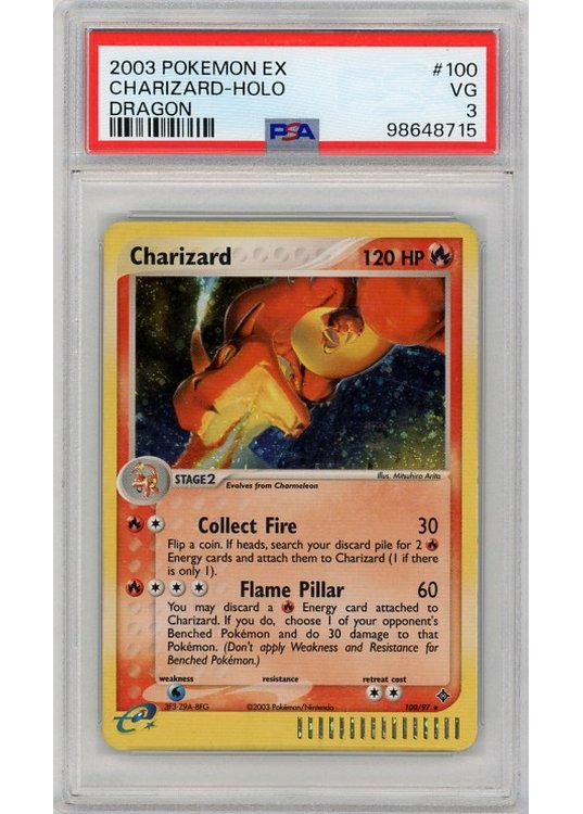 Charizard PSA 3 - Gradede pokemon kort på Pokemons.dk