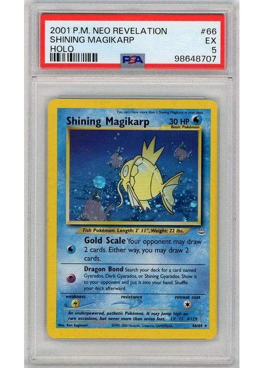 Shining Magikarp PSA 5 - Gradede pokemon kort på Pokemons.dk