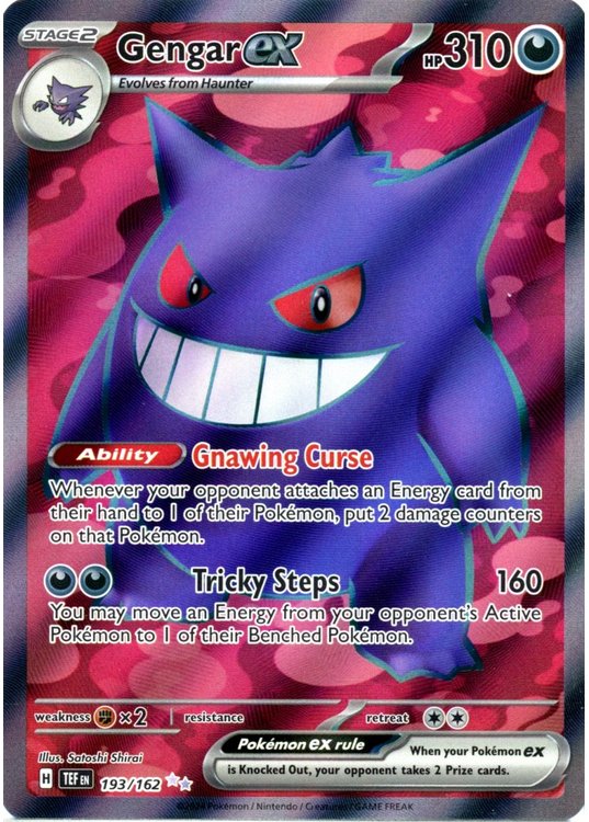 Gengar ex 193/162 - Pokemon enkeltkort fra SV05 Temporal Forces