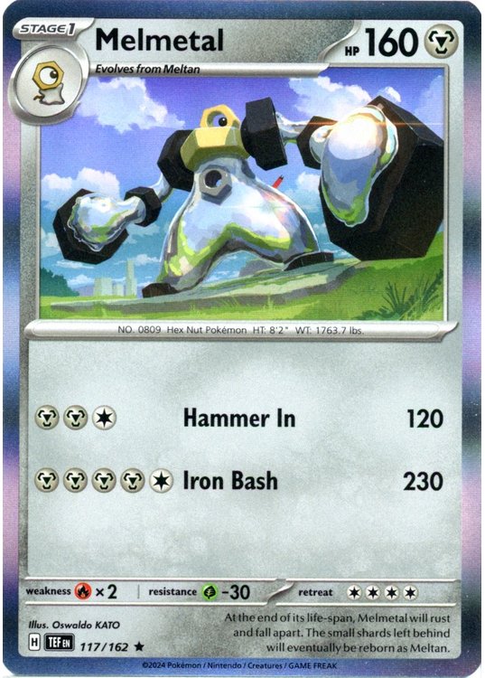 Melmetal 117/162 (Holo) - Pokemon enkeltkort fra SV05 Temporal Forces