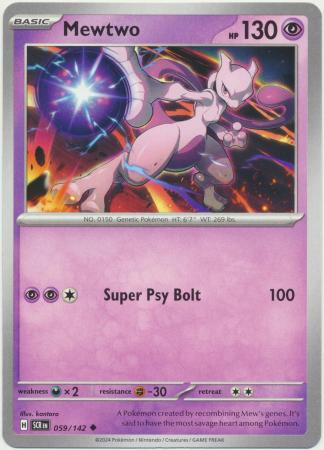 Mewtwo 059/142 - Pokemon enkeltkort fra SV07 Stellar Crown