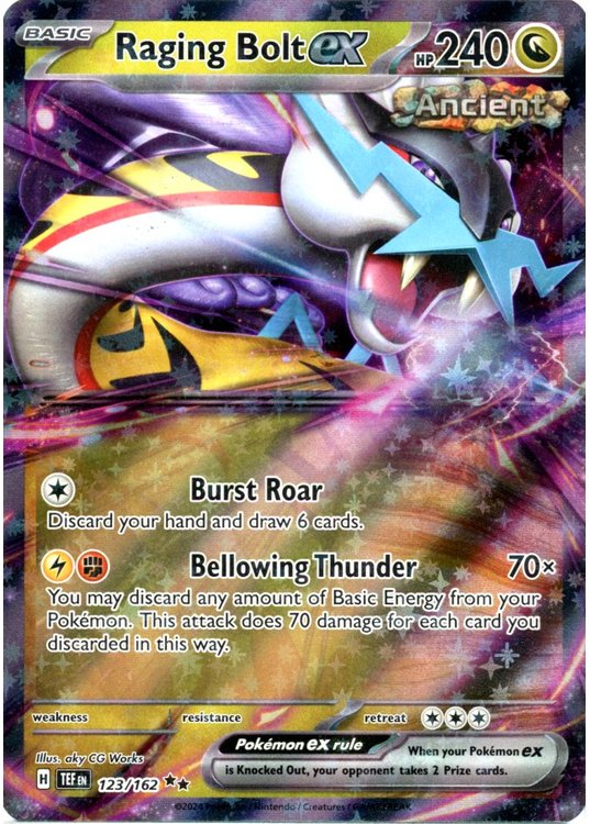 Raging Bolt ex 123/162 - Pokemon enkeltkort fra SV05 Temporal Forces