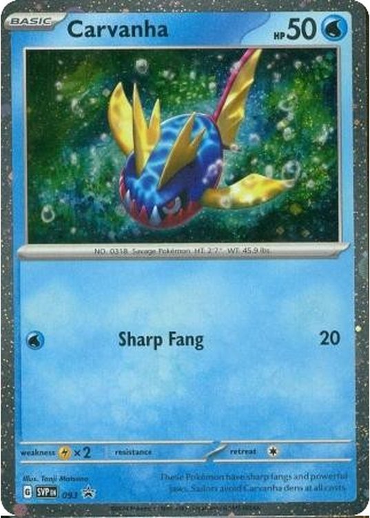 Carvanha - SVP093 - Pokemon promokort på Pokemons.dk