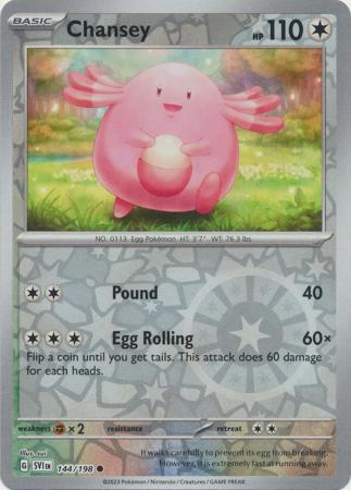 Chansey 144/198 Reverse - Pokemon enkeltkort fra Scarlet & Violet