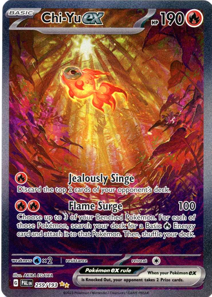 Chi-Yu ex 259/193 - Pokemon enkeltkort fra SV02 Paldea Evolved