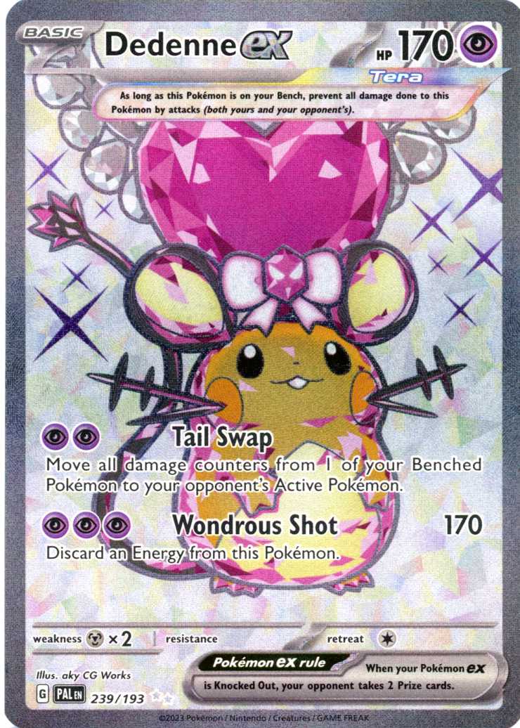 Dedenne ex 239/193 - Pokemon enkeltkort fra SV02 Paldea Evolved