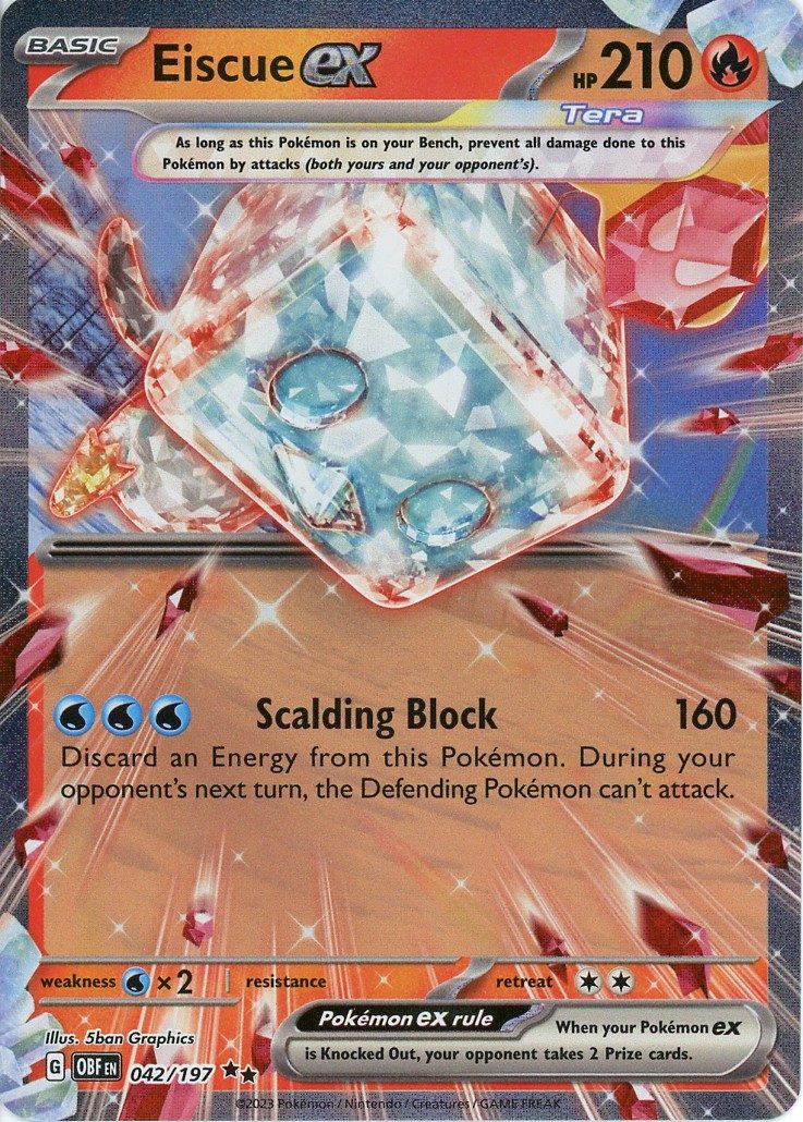 Eiscue ex 042/197 - Pokemon enkeltkort fra SV03 Obsidian Flames