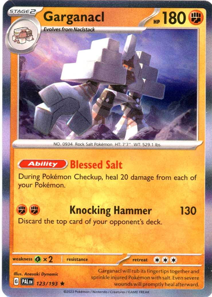 Garganacl 123/193 (Holo) - Pokemon enkeltkort fra SV02 Paldea Evolved