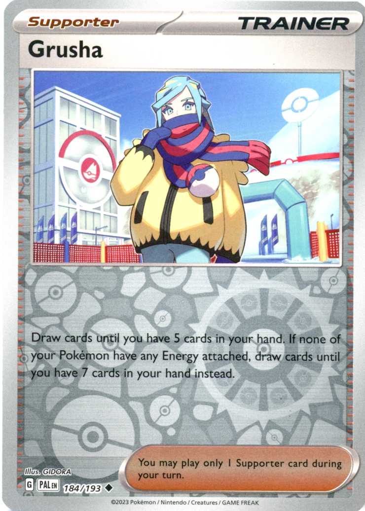 Grusha 184/193 Reverse - Pokemon enkeltkort fra SV02 Paldea Evolved
