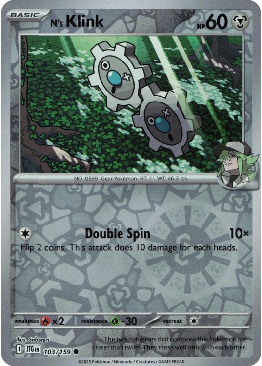 N's Klink 103/159 Reverse - Pokemon enkeltkort fra SV09 Journey Together