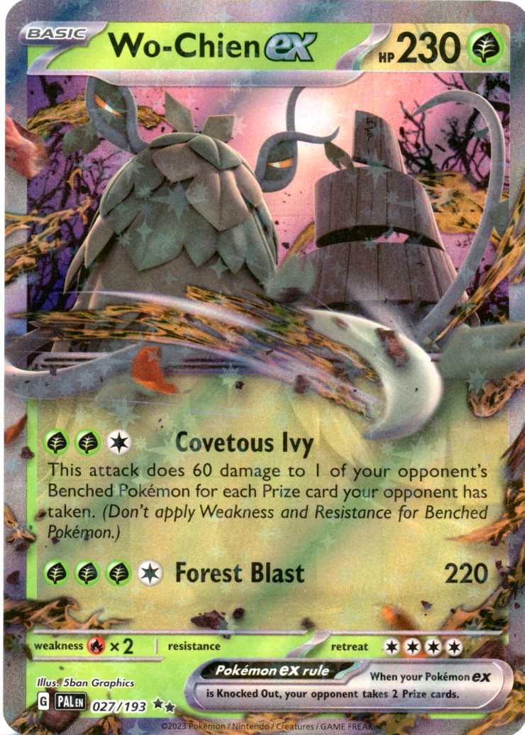 Wo-Chien ex 027/193 - Pokemon enkeltkort fra SV02 Paldea Evolved