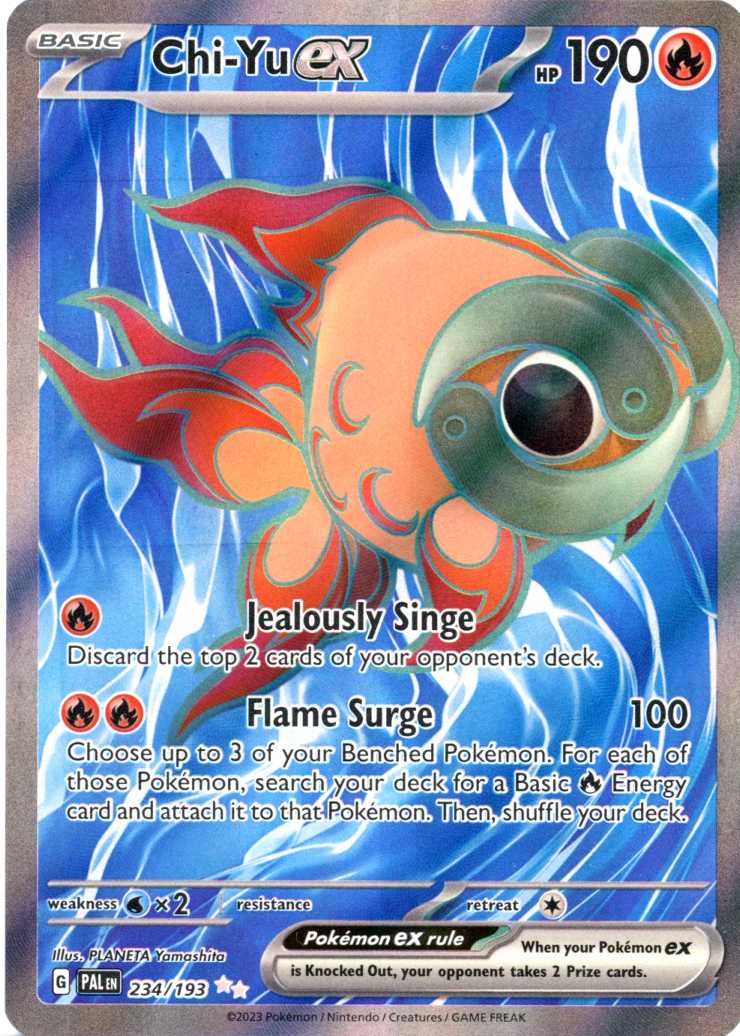 Chi-Yu ex 234/193 - Pokemon enkeltkort fra SV02 Paldea Evolved