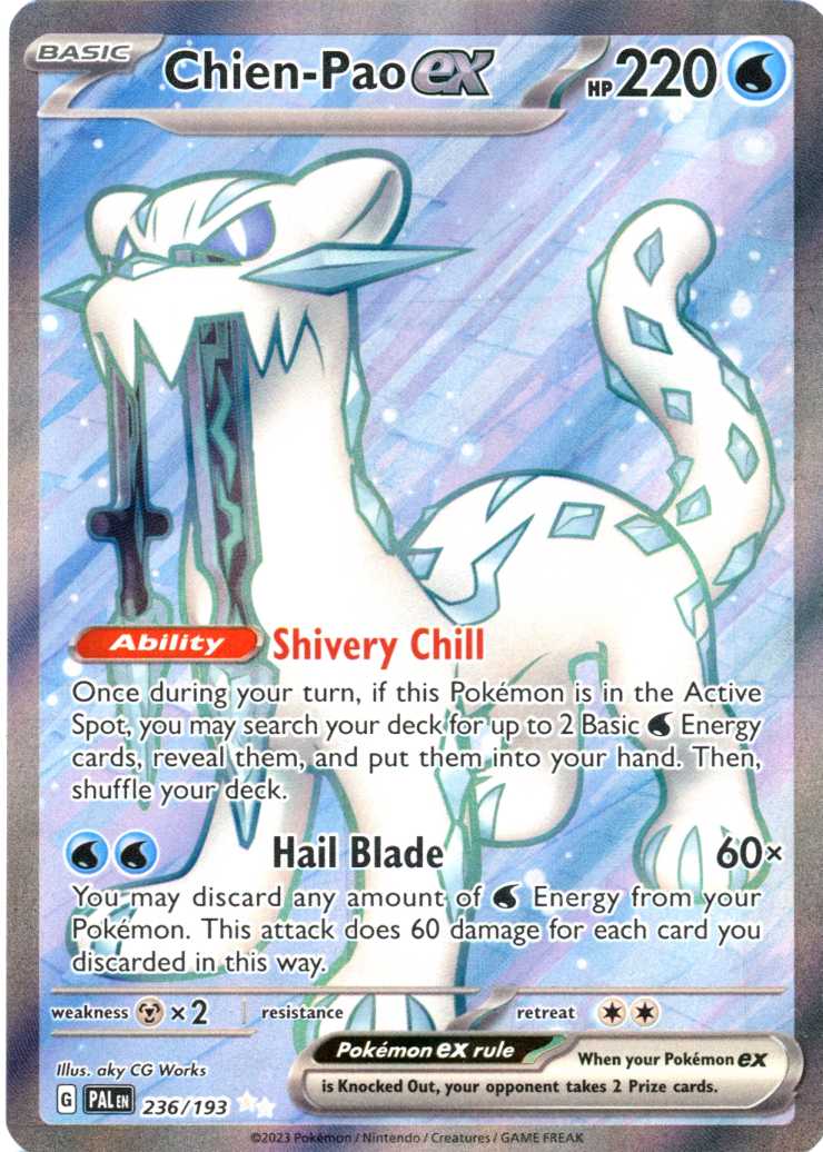 Chien-Pao ex 236/193 - Pokemon enkeltkort fra SV02 Paldea Evolved