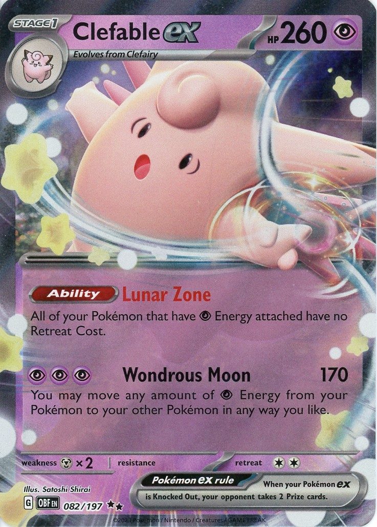 Clefable ex 082/197 - Pokemon enkeltkort fra SV03 Obsidian Flames
