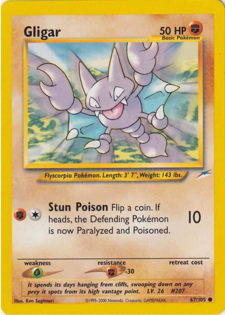 Gligar - 67/105 - Pokemon enkeltkort fra Neo Destiny