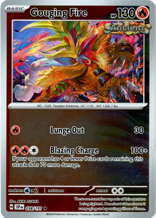 Gouging Fire - 38/191 - Reverse - Pokemon enkeltkort fra SV08 Surging ...